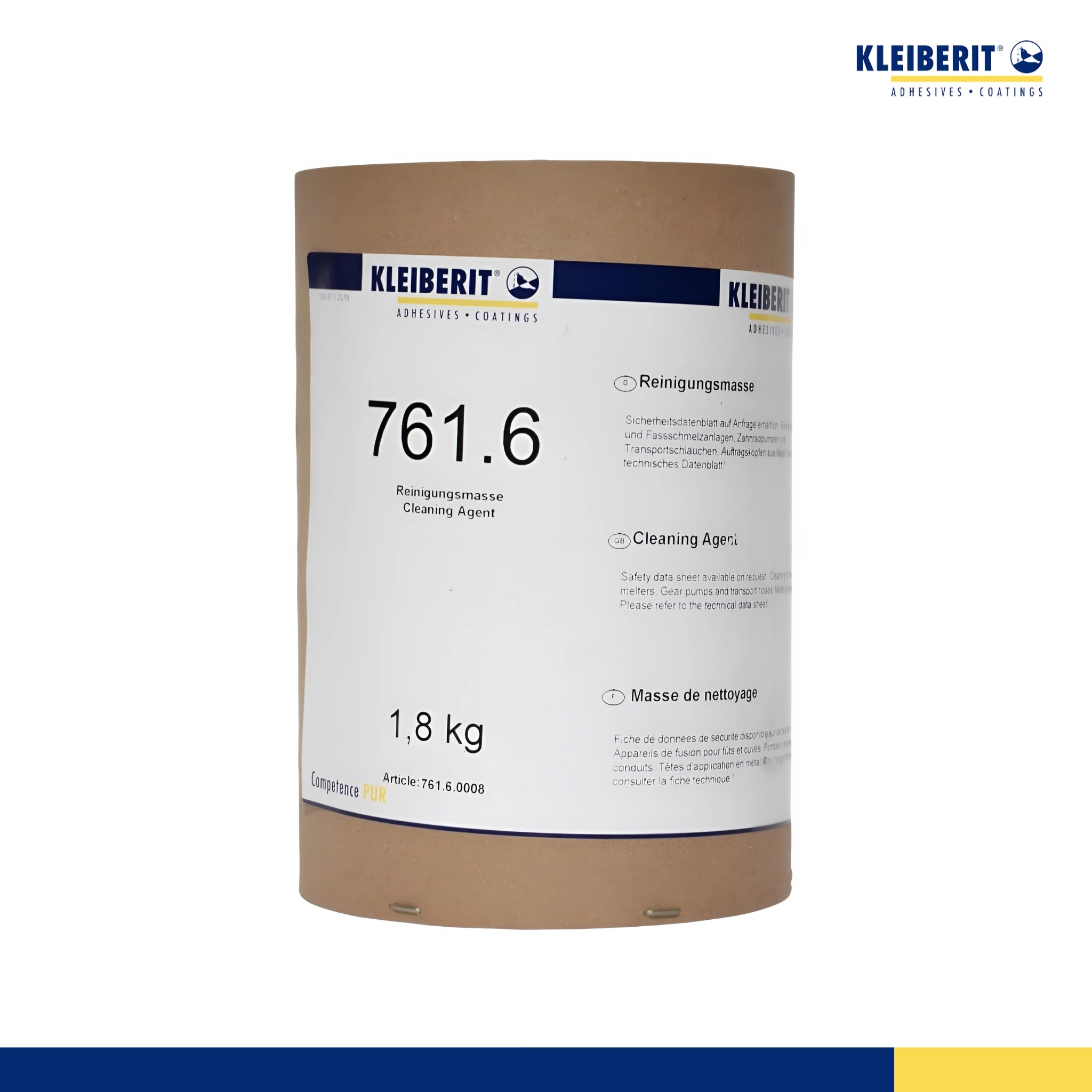 KLEIBERIT 761.6.0008 PUR hotmelt adhesive cleaner (6x1.8kg) Cleaning A ...